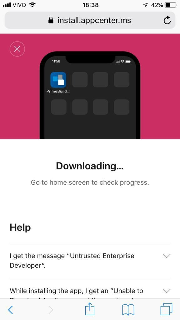 Como instalar o PrimeBuilder em aparelhos iPhone/iPad – Ajuda PrimeBuilder